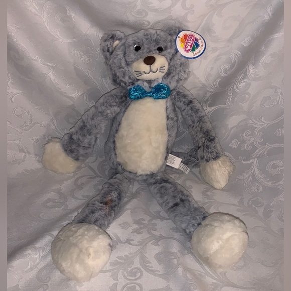 Nanco | Toys | Grayish Blue Cat With A Blue Shiny Bow Tie Long Arms And ...